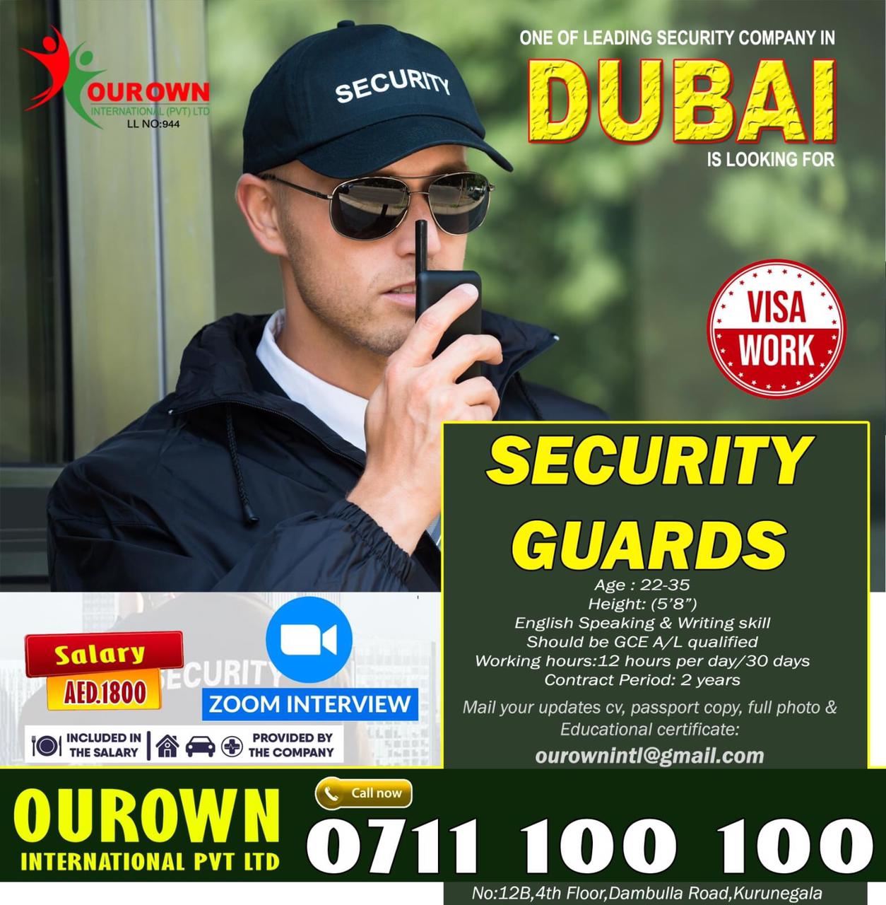 10+ New Security Guard Jobs in Dubai, UAE