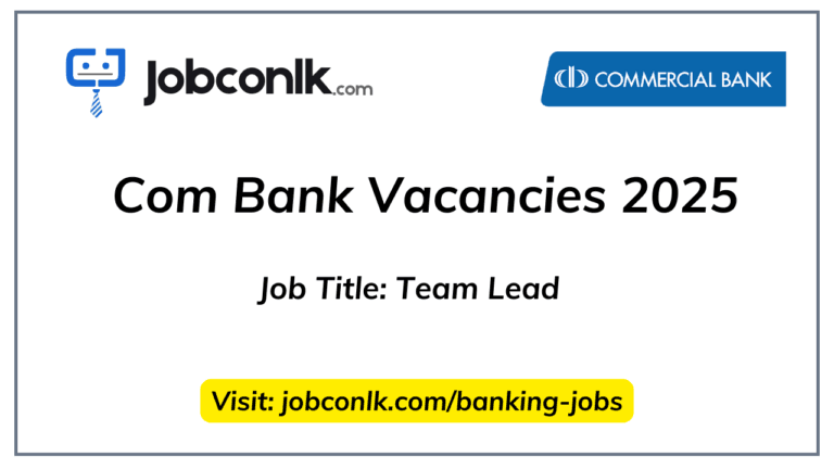 30+ New Commercial Bank Vacancies 2025
